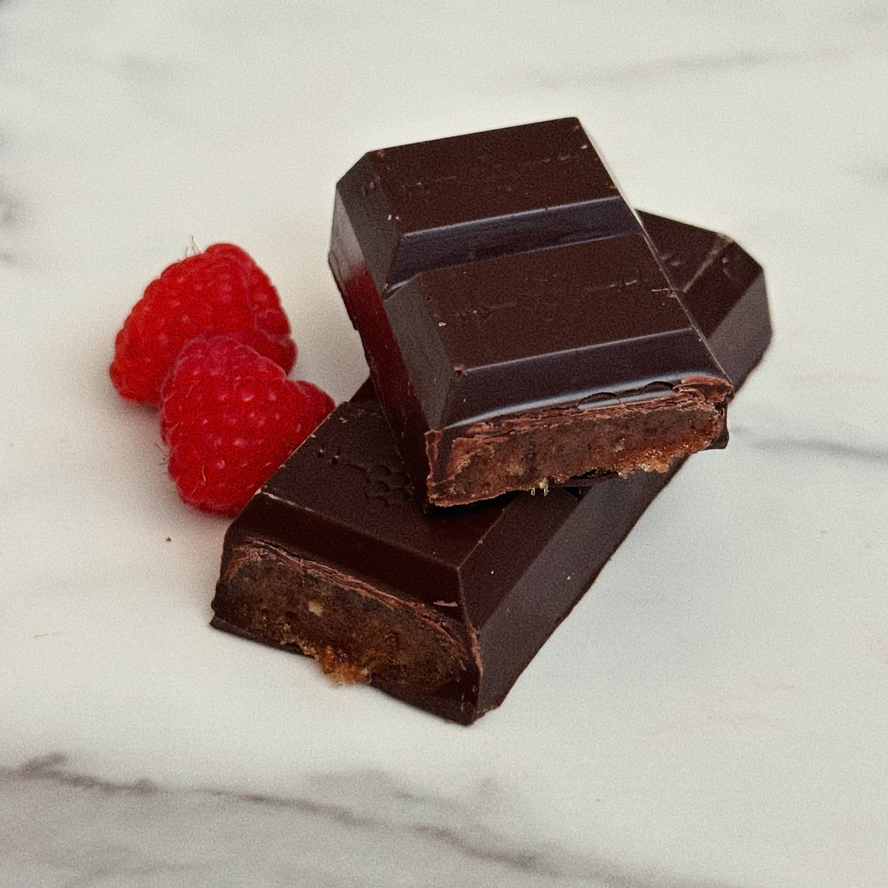 Raspberry Dark Chocolate Small Mild Addictions Bar – Shout and About